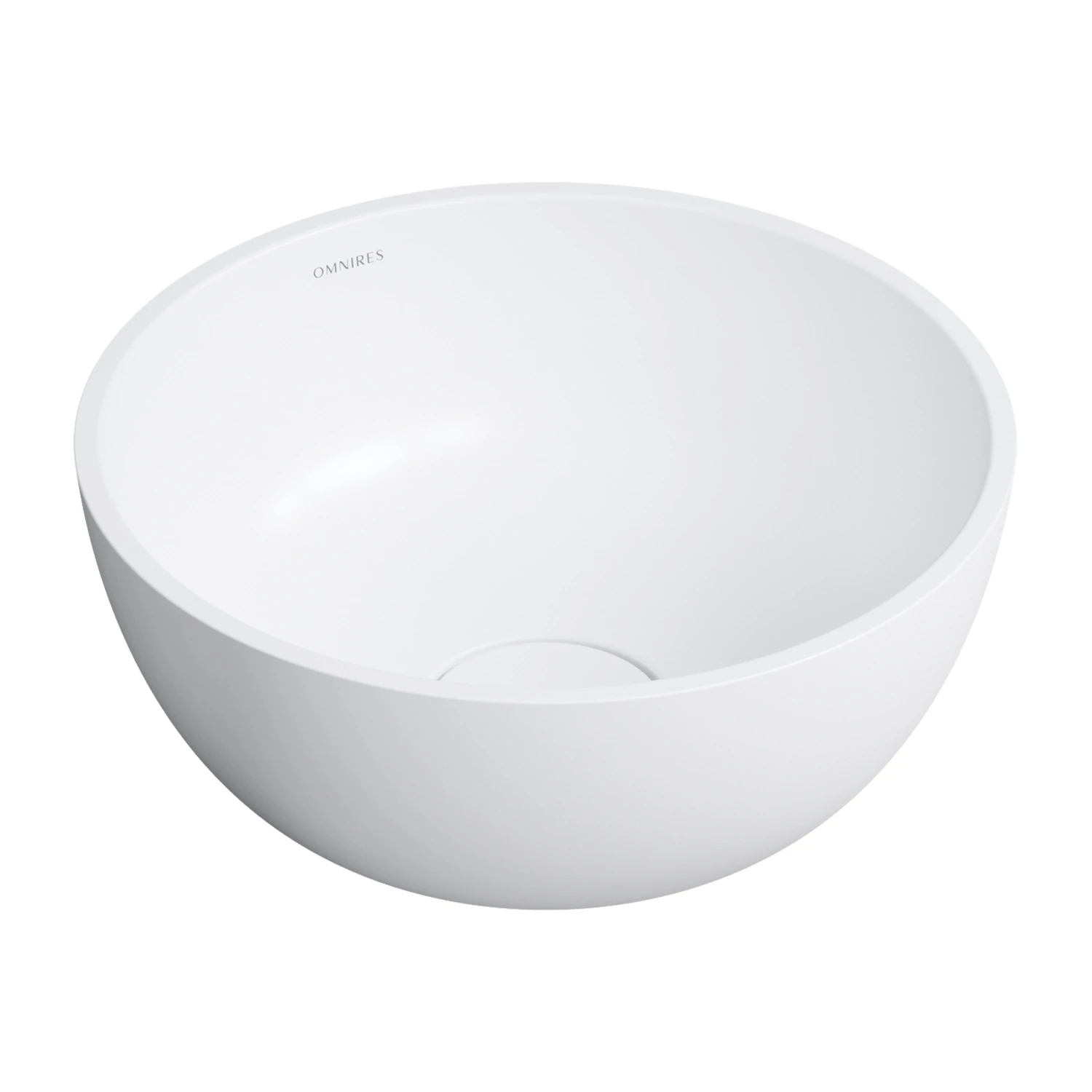 SHELL M+ Countertop basin, Ø35 cm (SHELL350UNBM) | OMNIRES